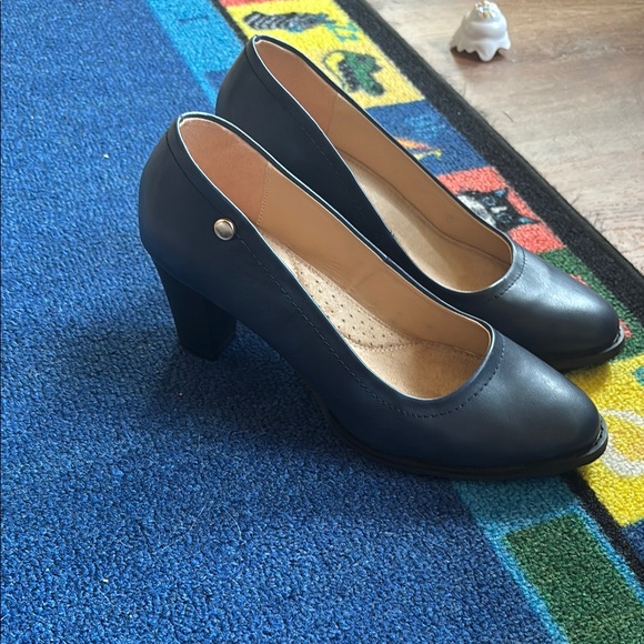 Monroe & Main | Shoes | Monroe Main Blue Heels Stylish Elegance | Poshmark